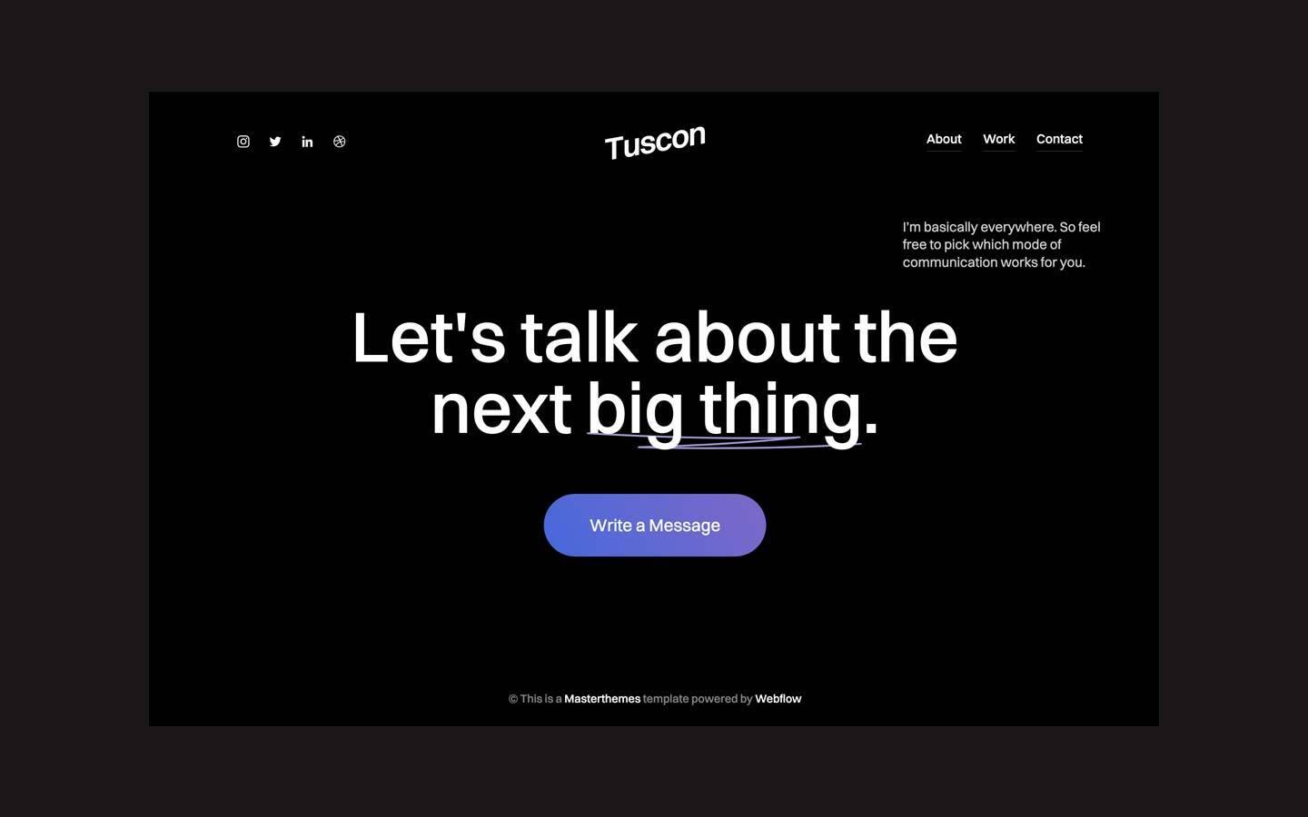 Tuscon Doe - Portfolio HTML5 Responsive Website Template
