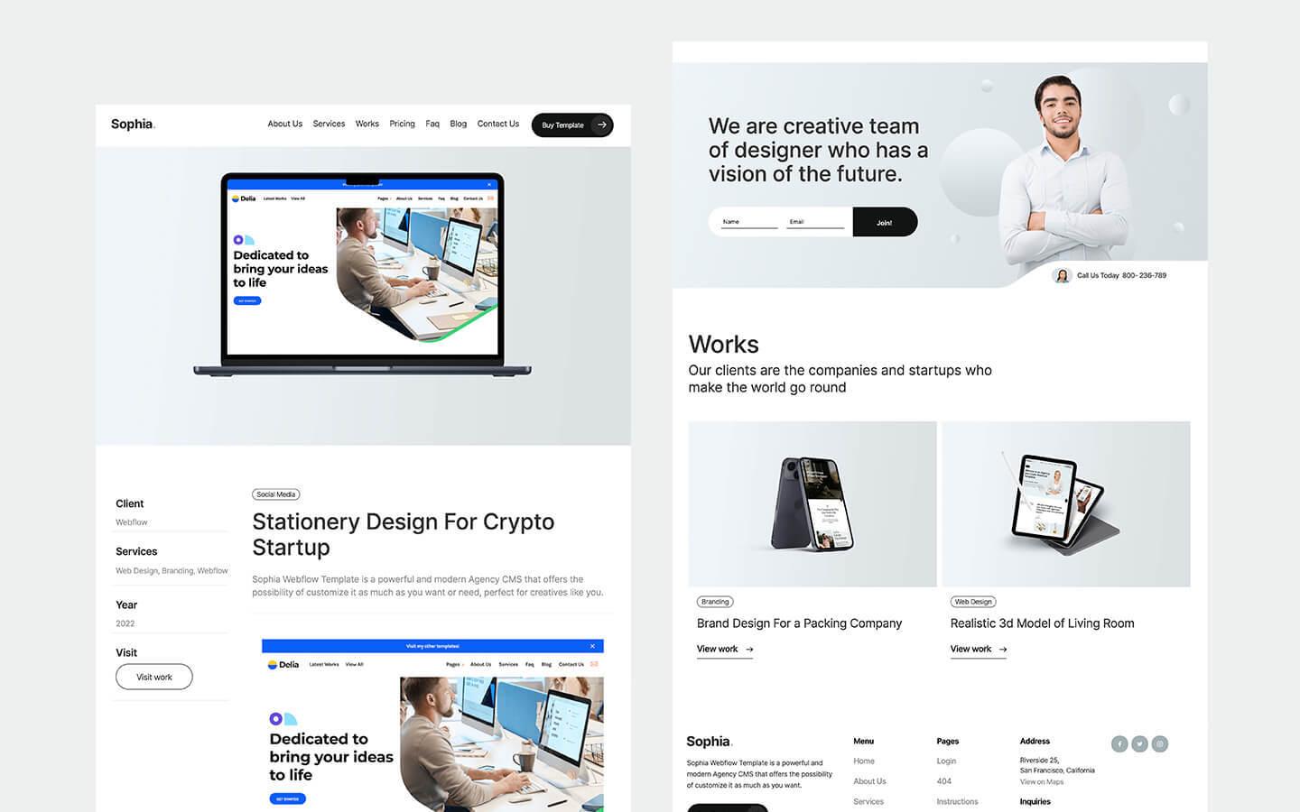 Sophia - Agency HTML5 Responsive Website Template