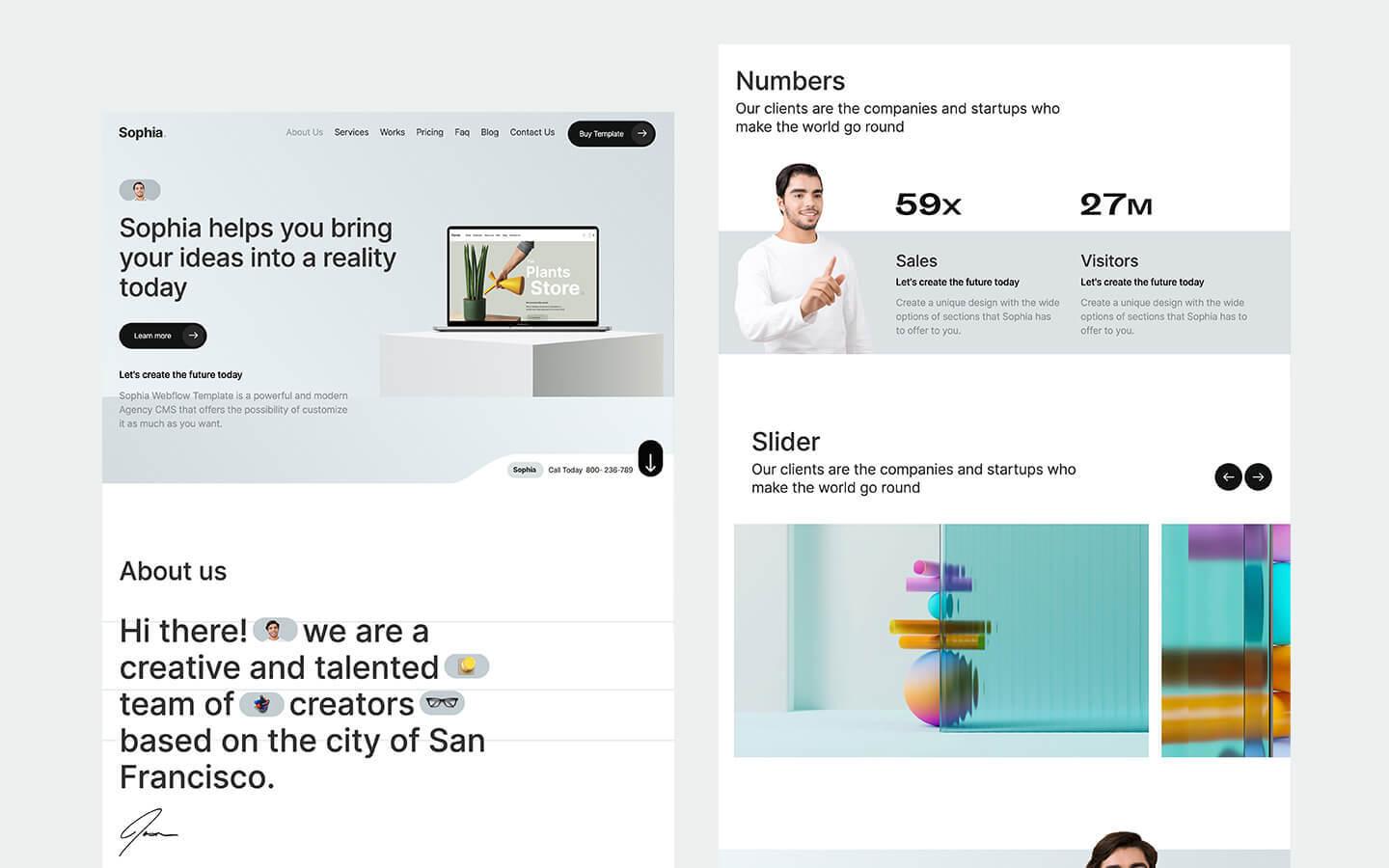 Sophia - Agency HTML5 Responsive Website Template