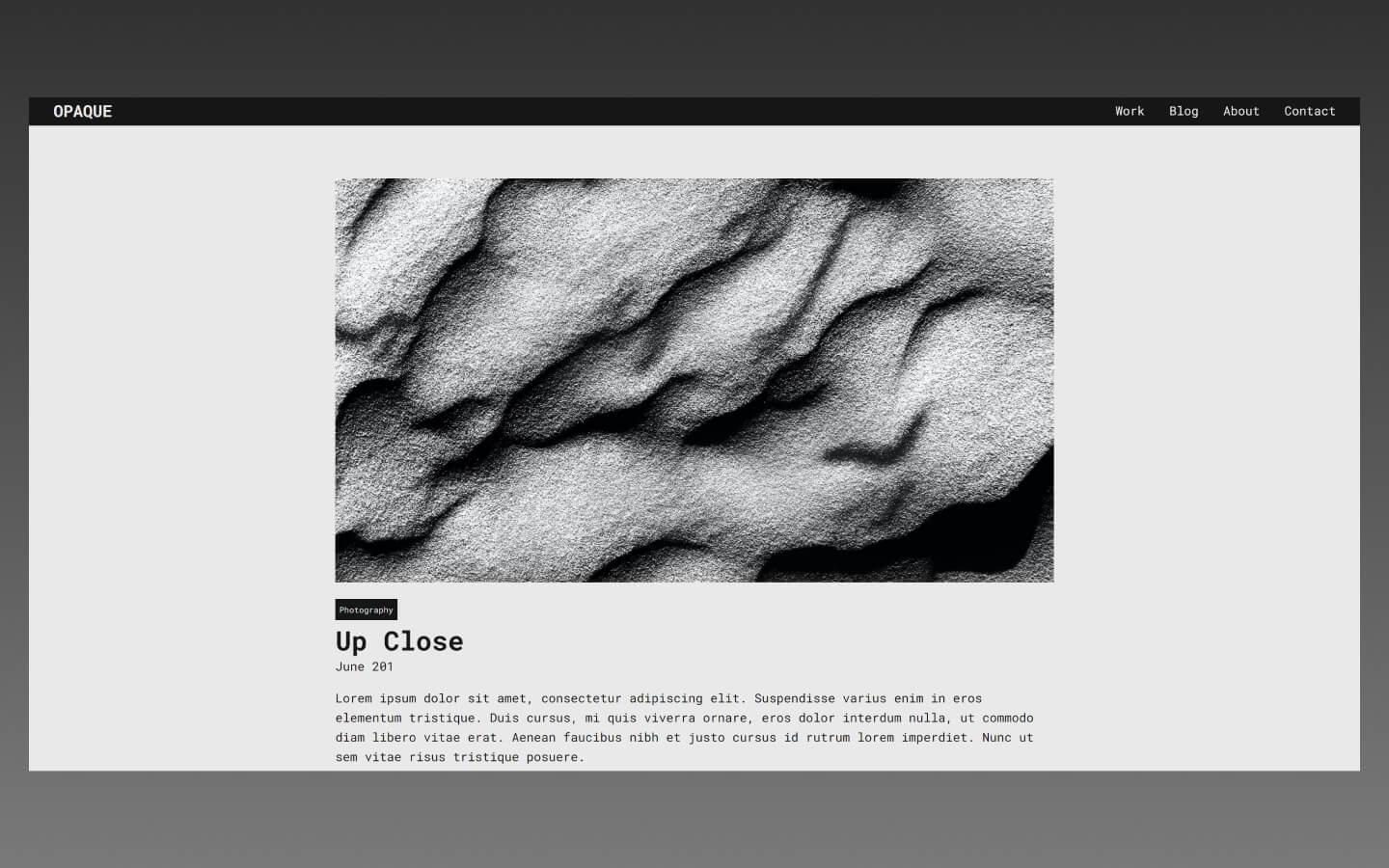 Opaque - Photography HTML5 Responsive Website Template