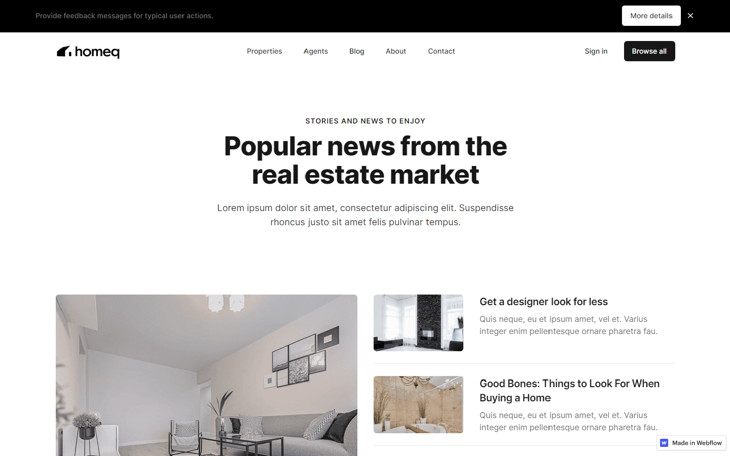 Homeq - Real Estate HTML5 Responsive Website Template