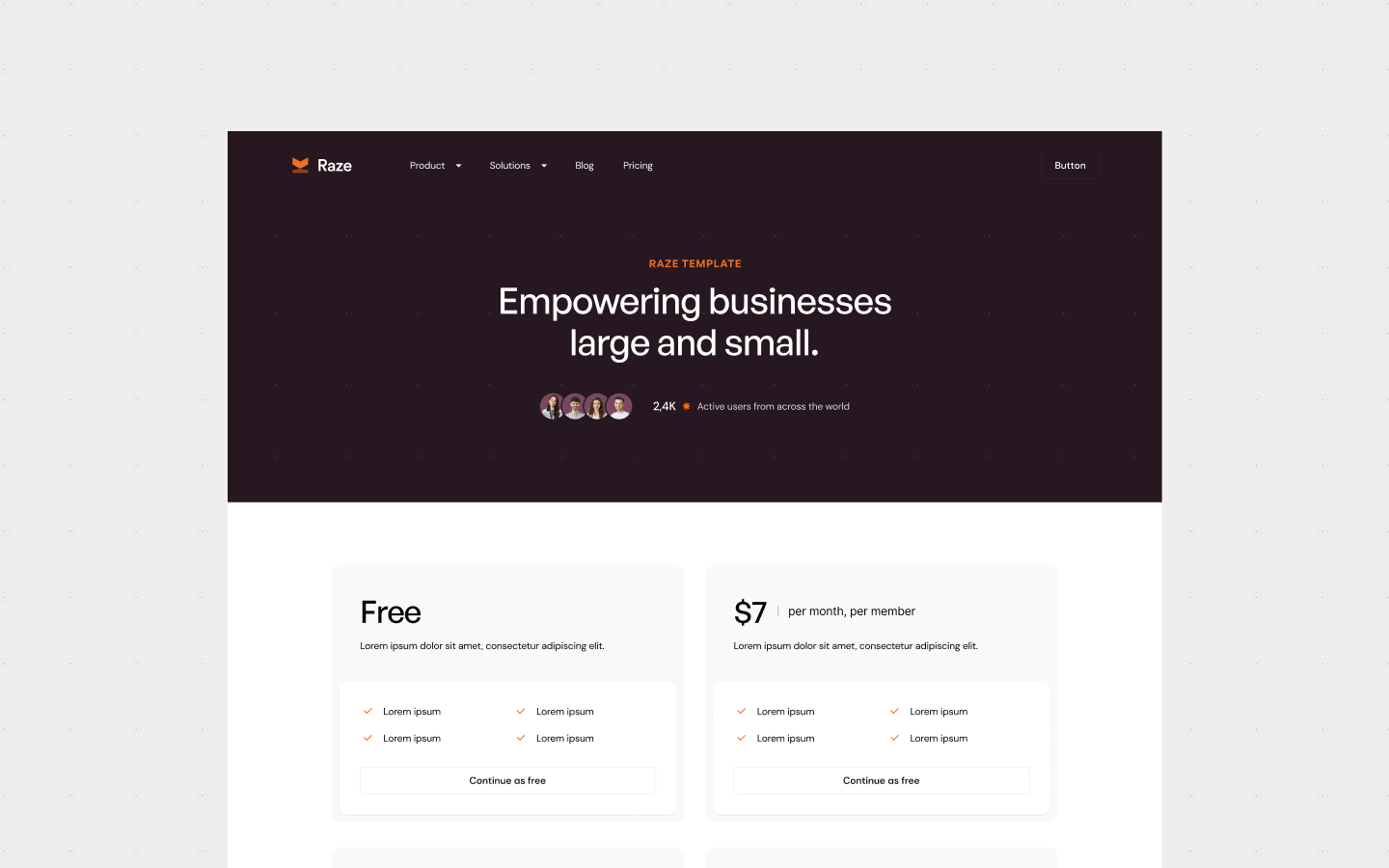 Raze - Consulting HTML5 Responsive Website Template