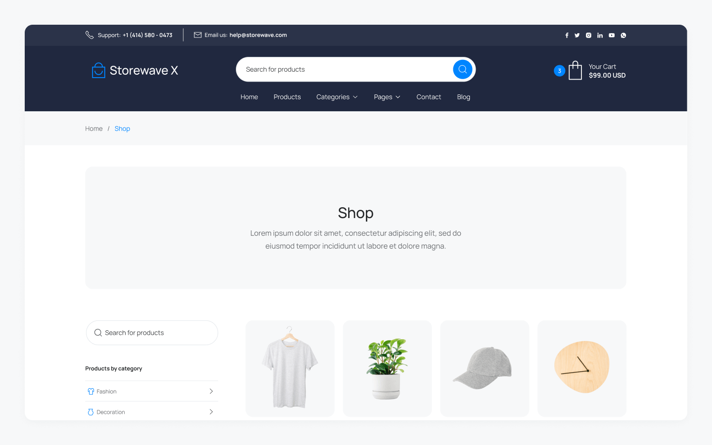 Storewave X - Shop HTML5 Responsive Website Template