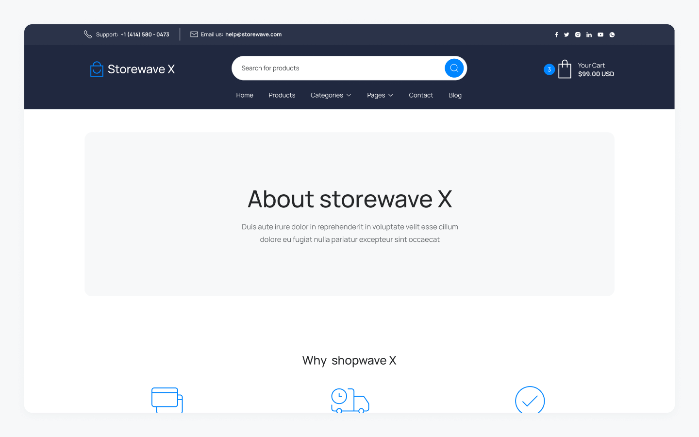 Storewave X - Shop HTML5 Responsive Website Template