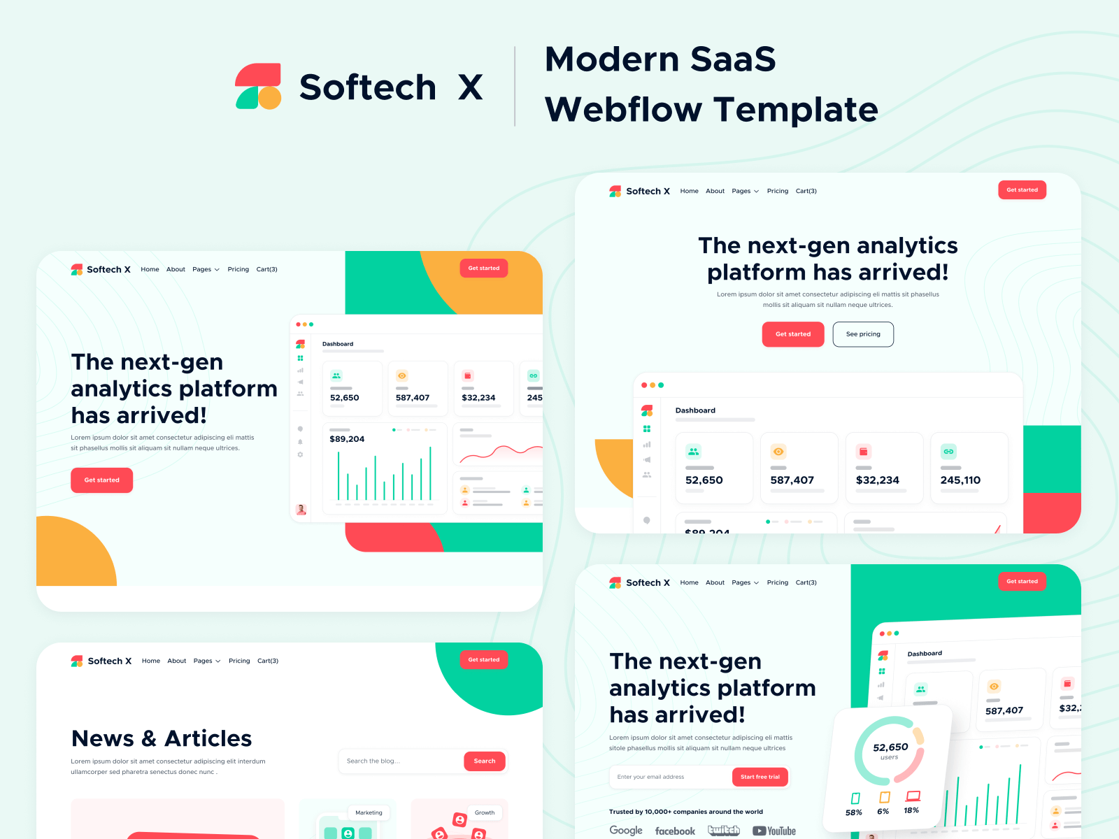 Softech X - Dashboard HTML5 Responsive Website Template