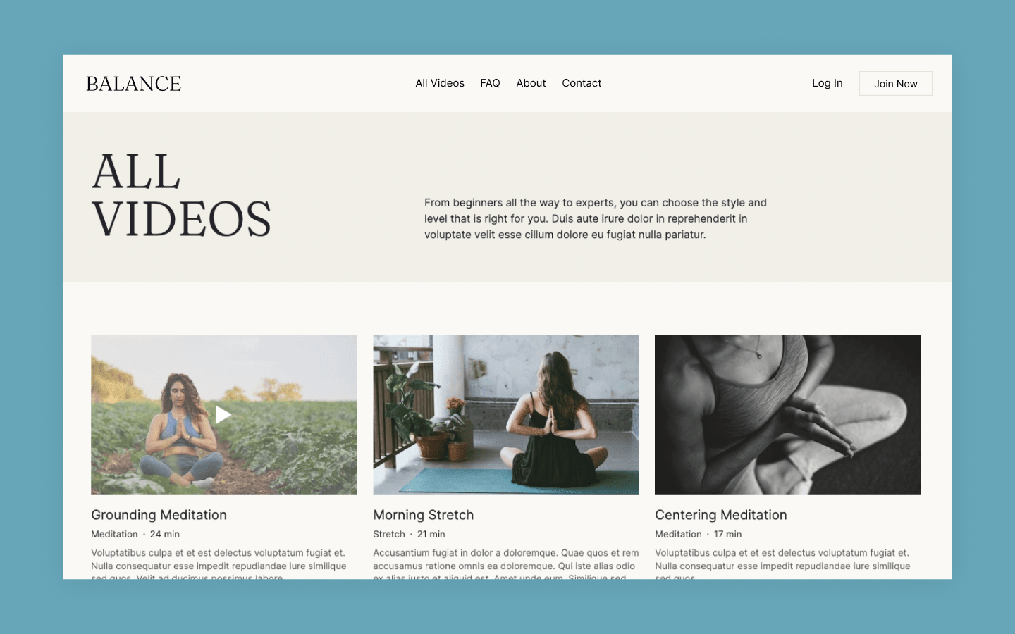 Balance - Wellness HTML5 Responsive Website Template