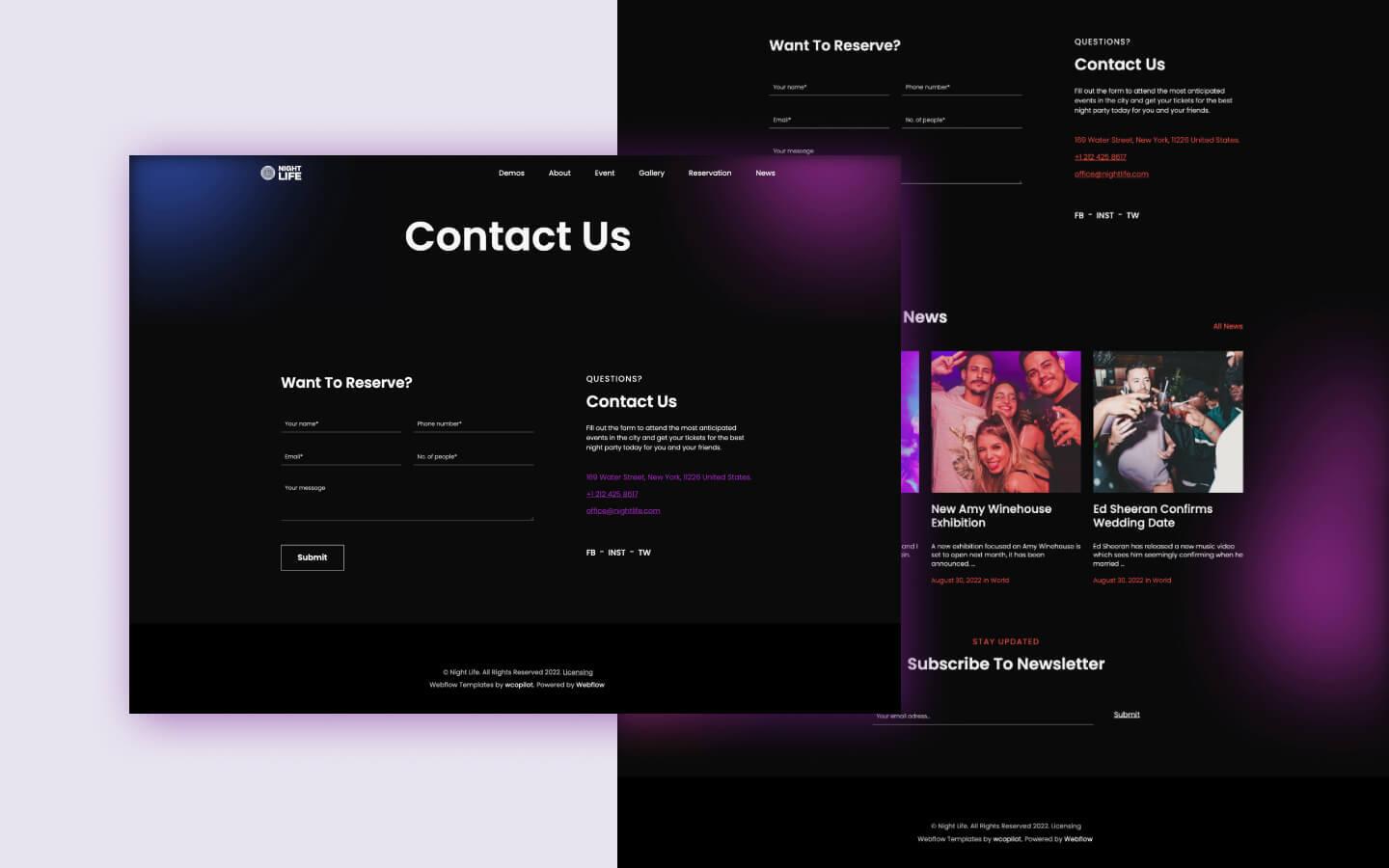 Night Life - DJ HTML5 Responsive Website Template