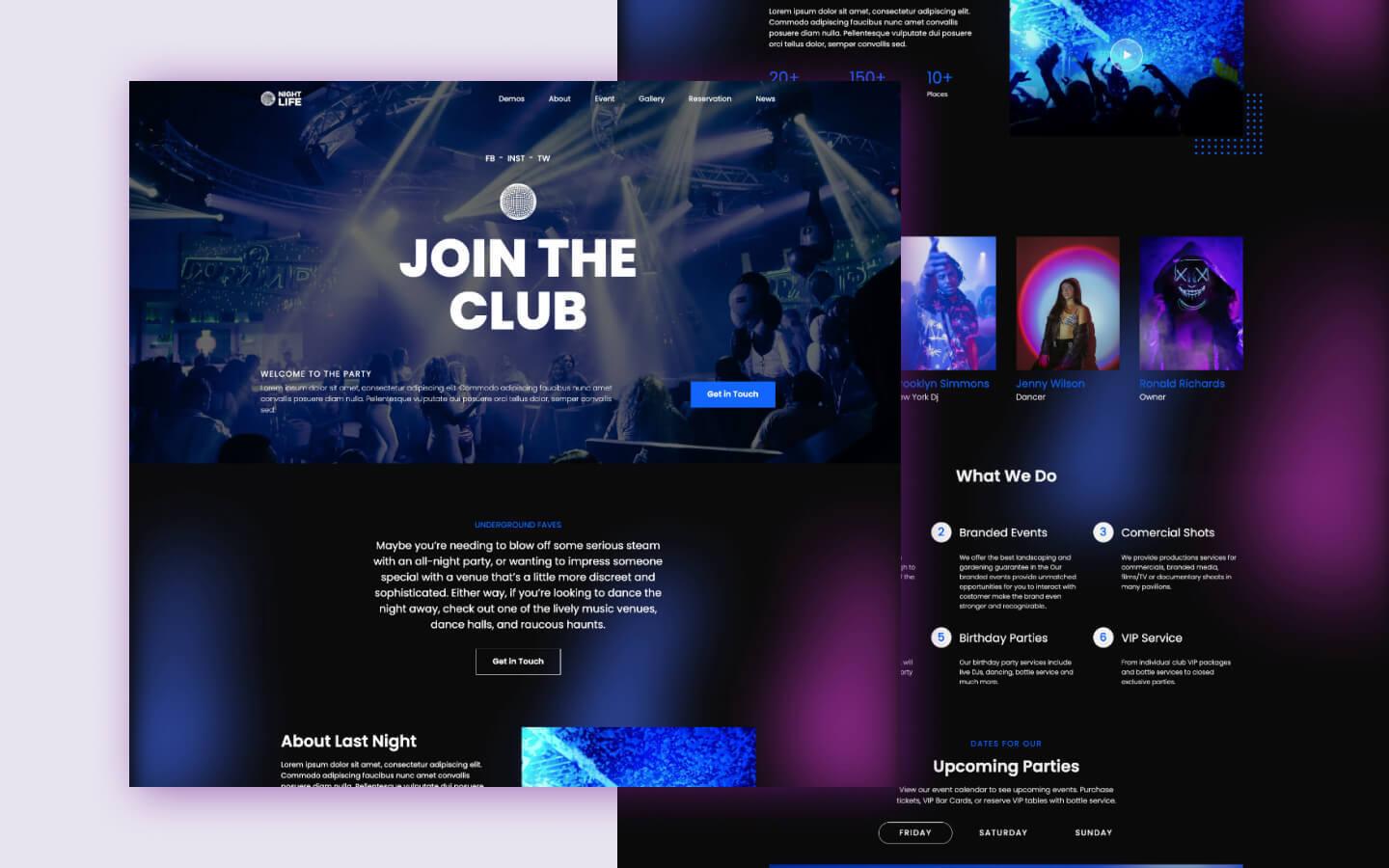 Night Life - DJ HTML5 Responsive Website Template
