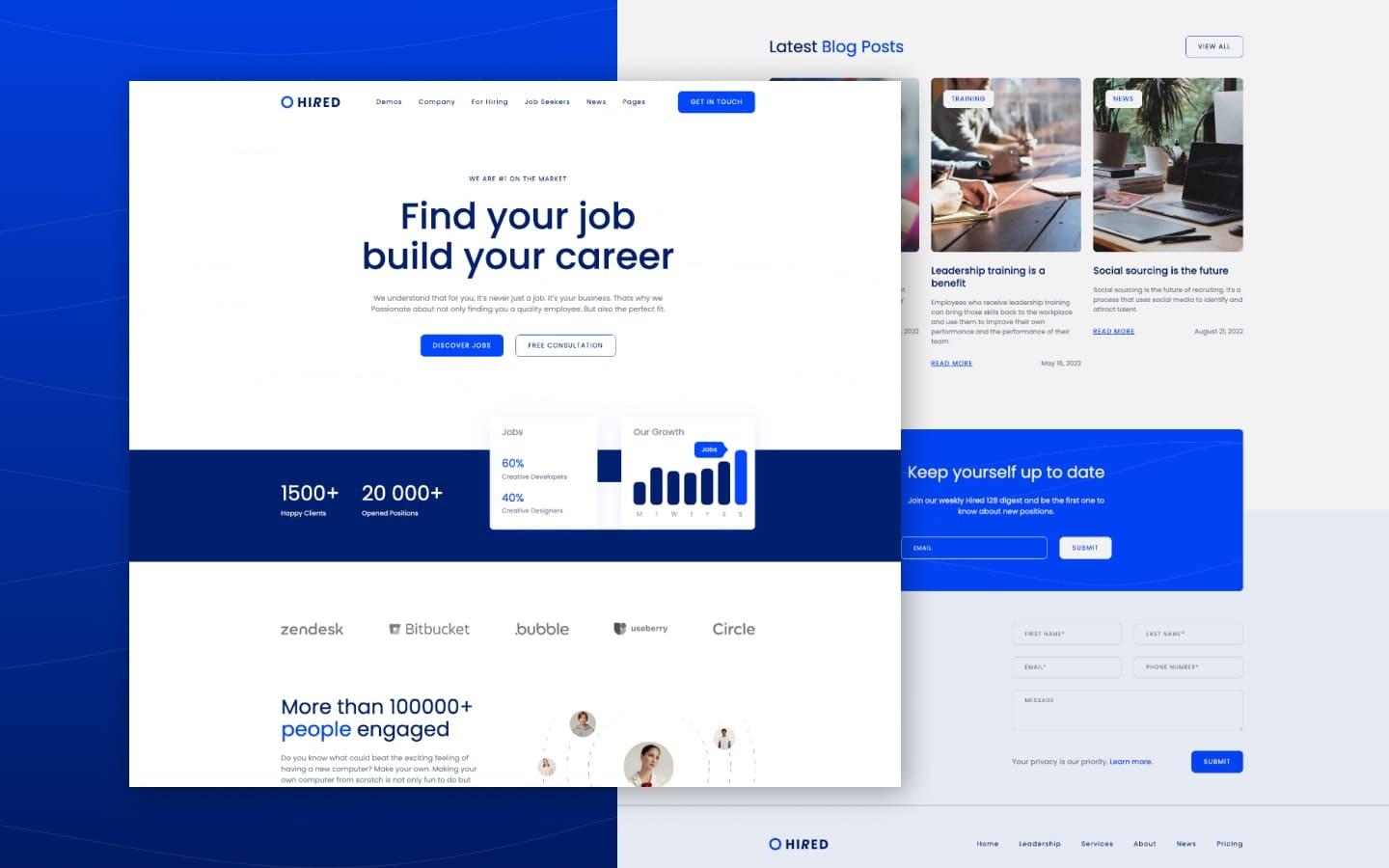 Hired 128 - Recruitment HTML5 Responsive Website Template