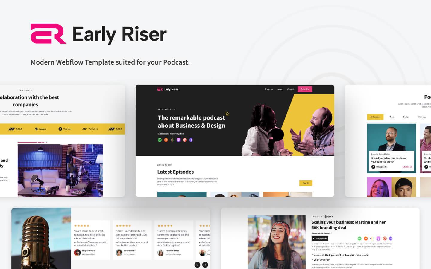 Early Riser - Podcast HTML5 Responsive Website Template