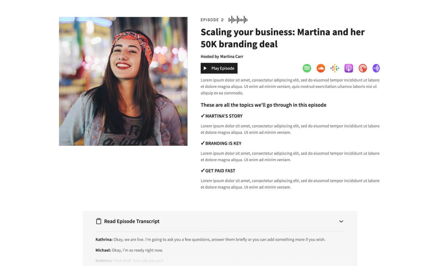 Early Riser - Podcast HTML5 Responsive Website Template