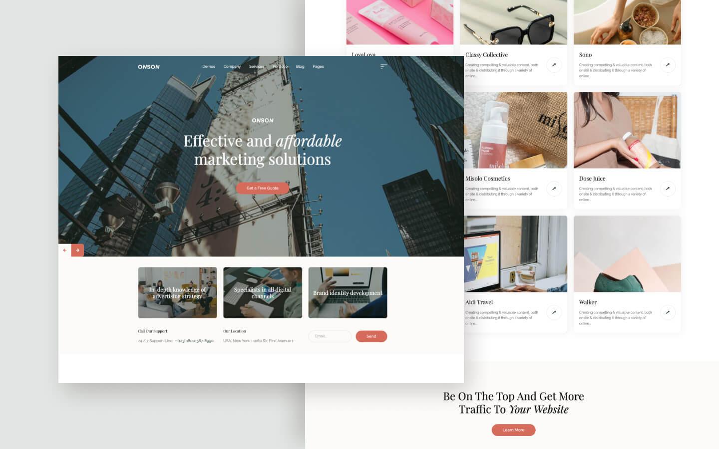 Onson 128 - Landing page HTML5 Responsive Website Template