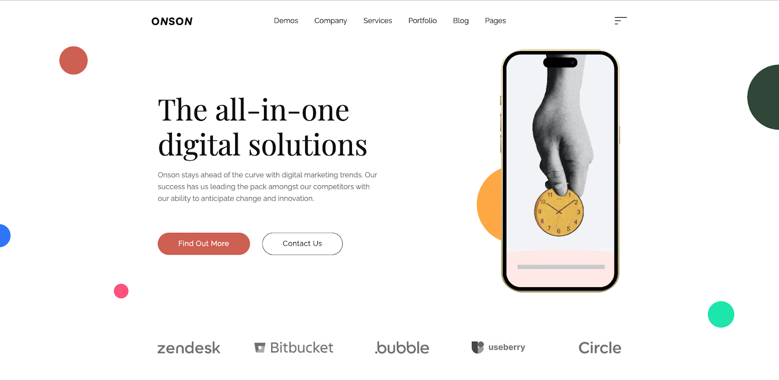 Onson 128 - Landing page HTML5 Responsive Website Template