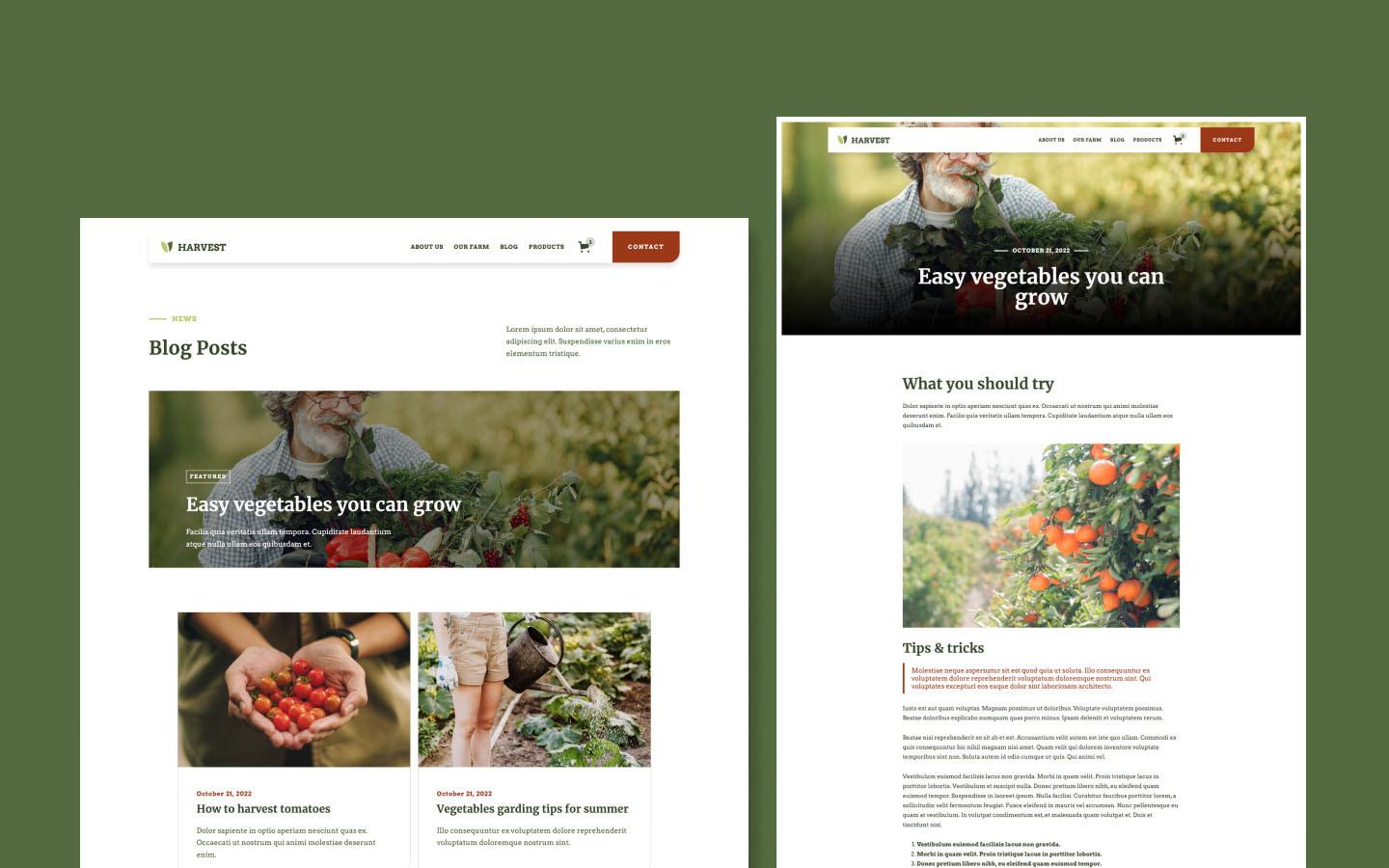 Harvest - Farm HTML5 Responsive Website Template