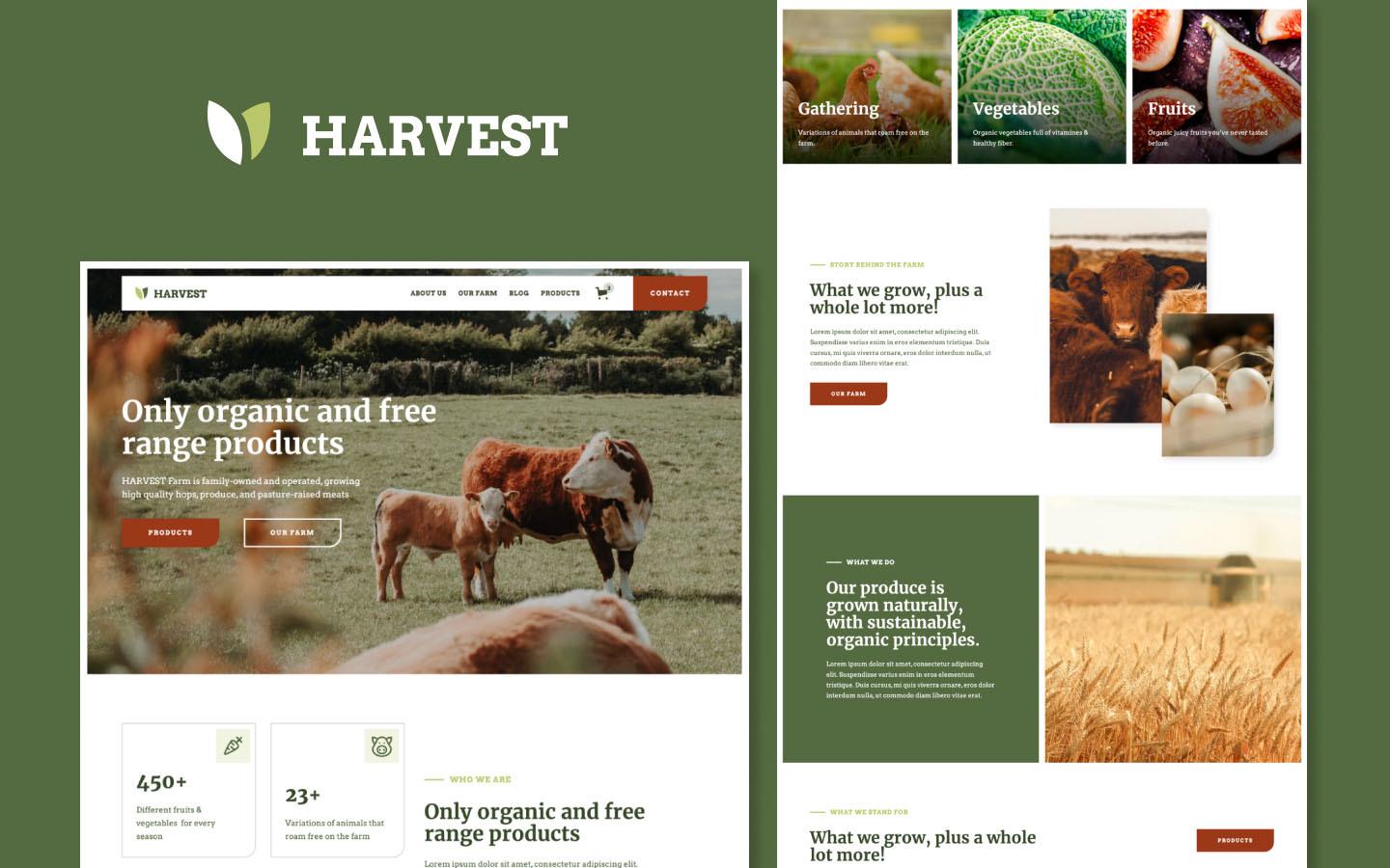 Harvest - Farm HTML5 Responsive Website Template