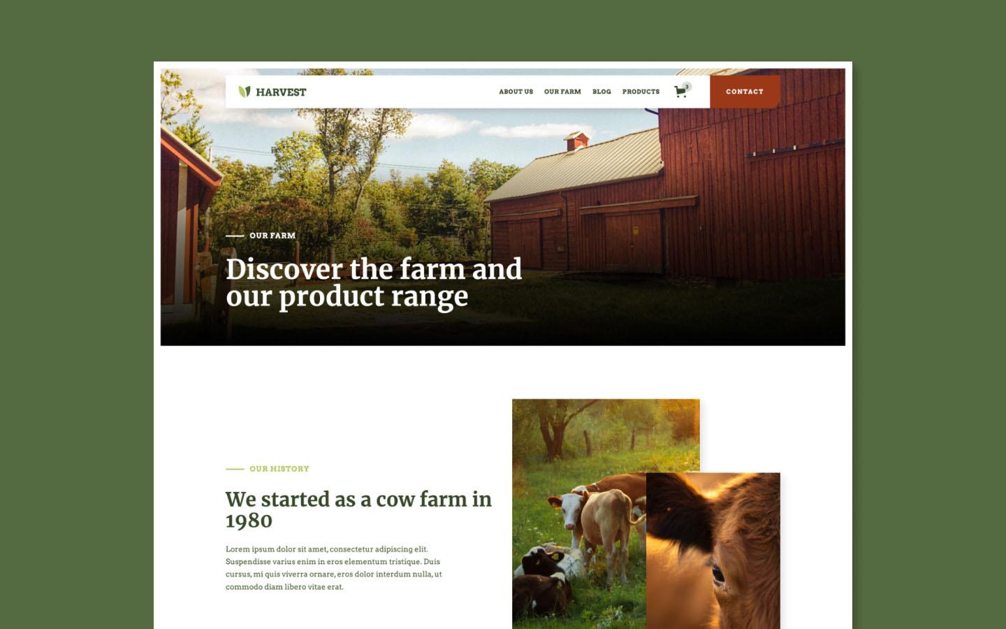 Harvest - Farm HTML5 Responsive Website Template