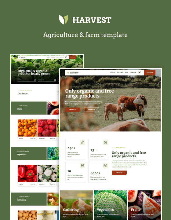 Harvest - Farm HTML5 Responsive Website Template