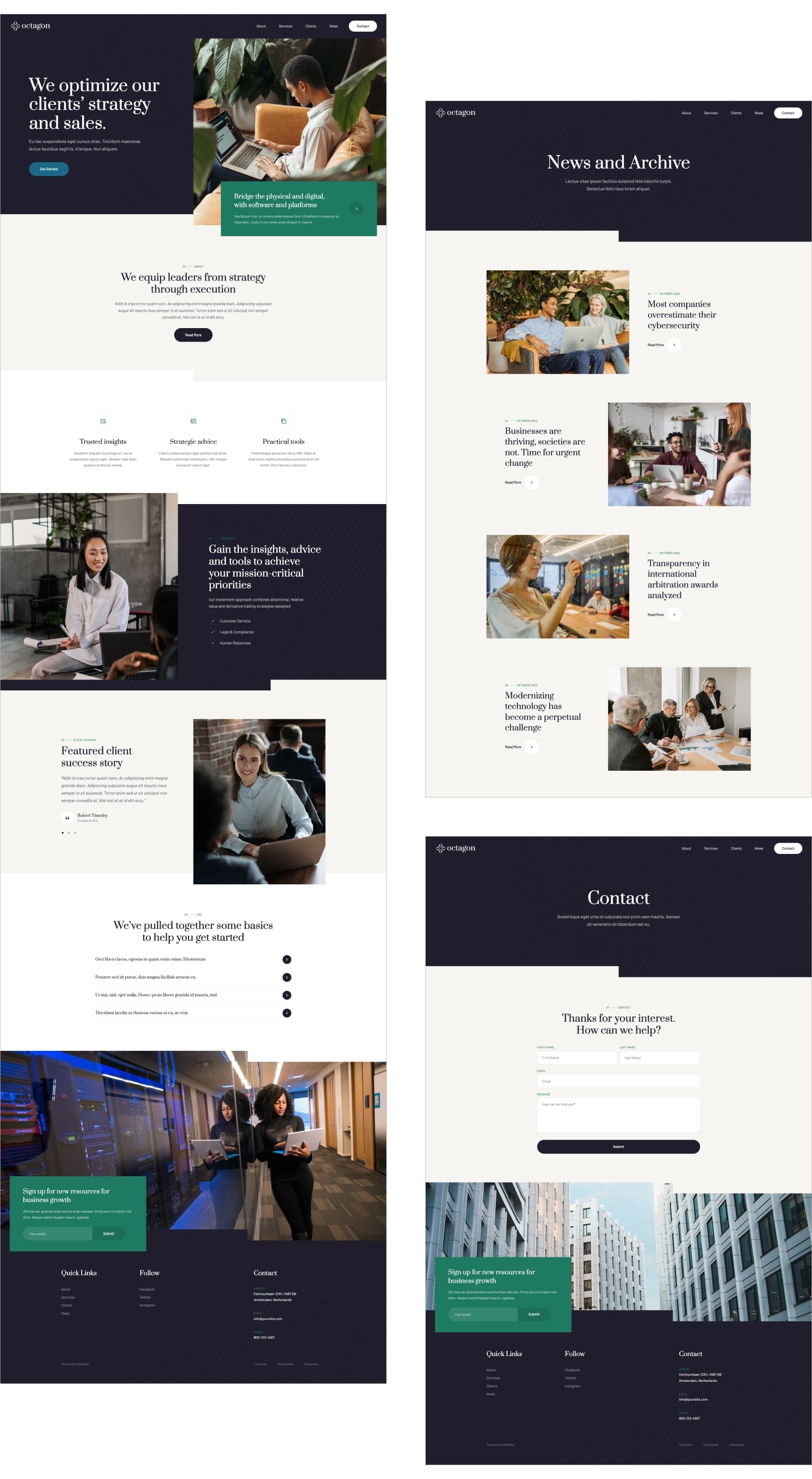 Octagon - Consulting HTML5 Responsive Website Template