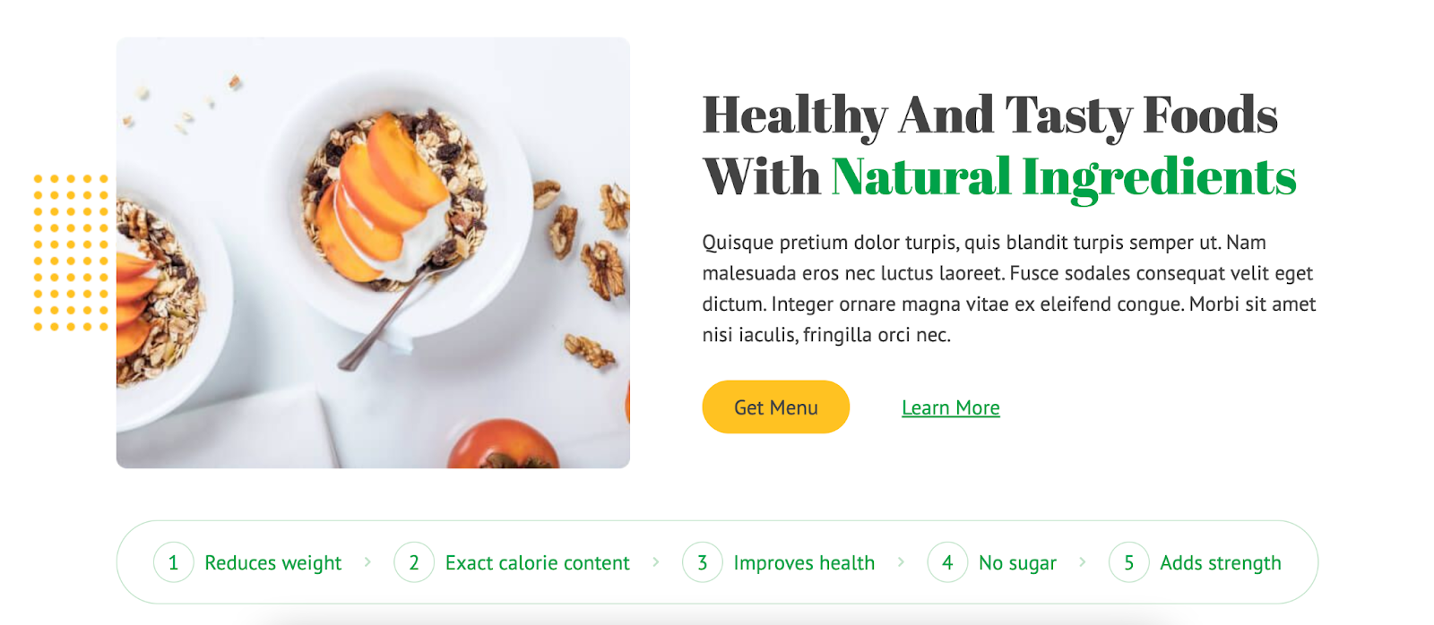 Healtny 128 - Food HTML5 Responsive Website Template