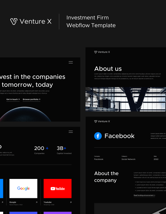 Venture X - Finance HTML5 Responsive Website Template