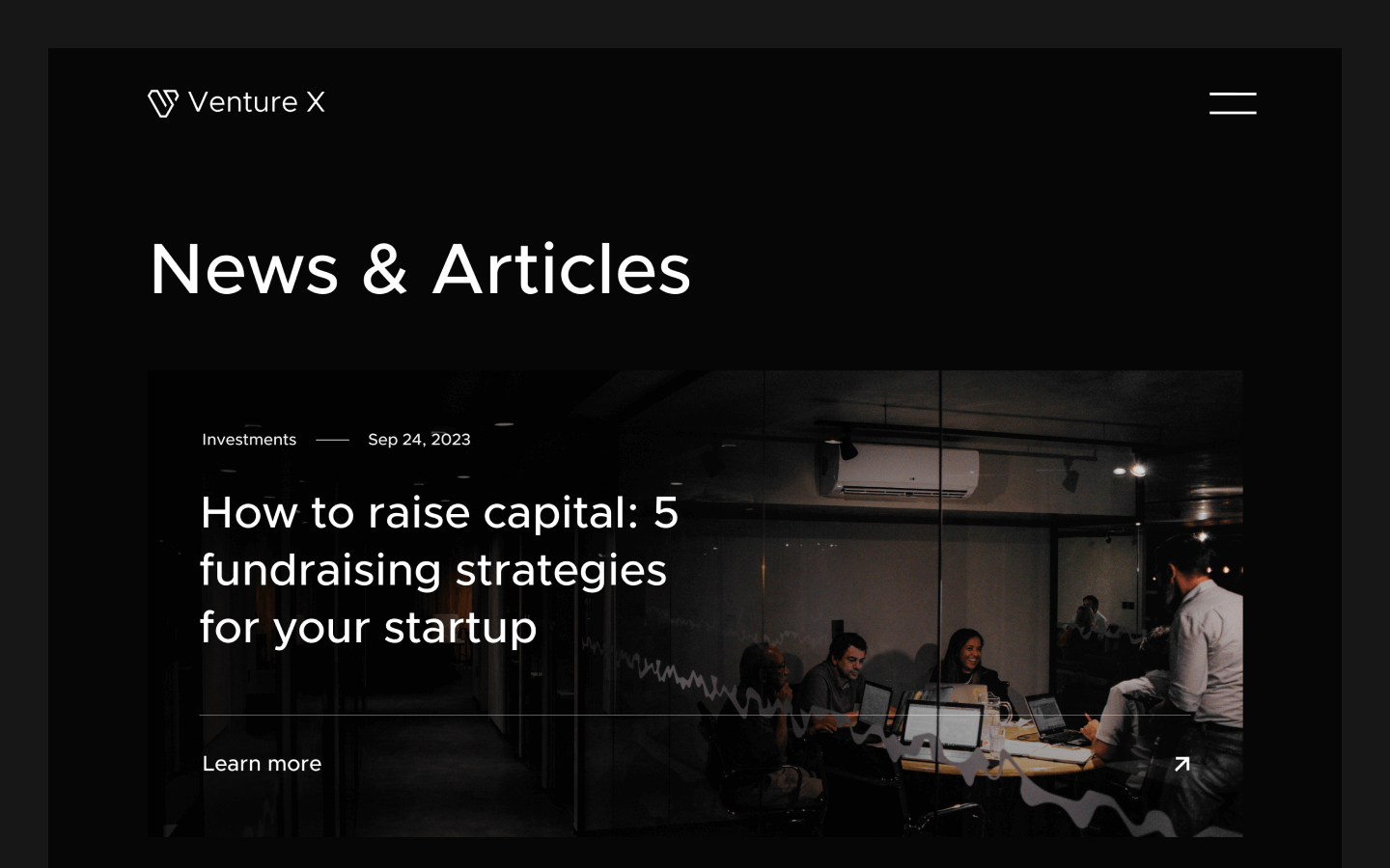 Venture X - Finance HTML5 Responsive Website Template