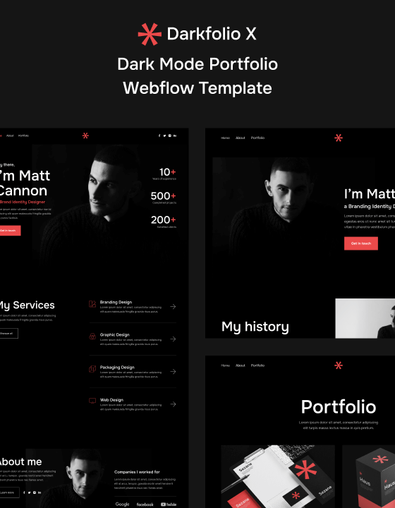 Darkfolio X - Portfolio HTML5 Responsive Website Template Darkfolio X - Portfolio HTML5 Responsive Website Template