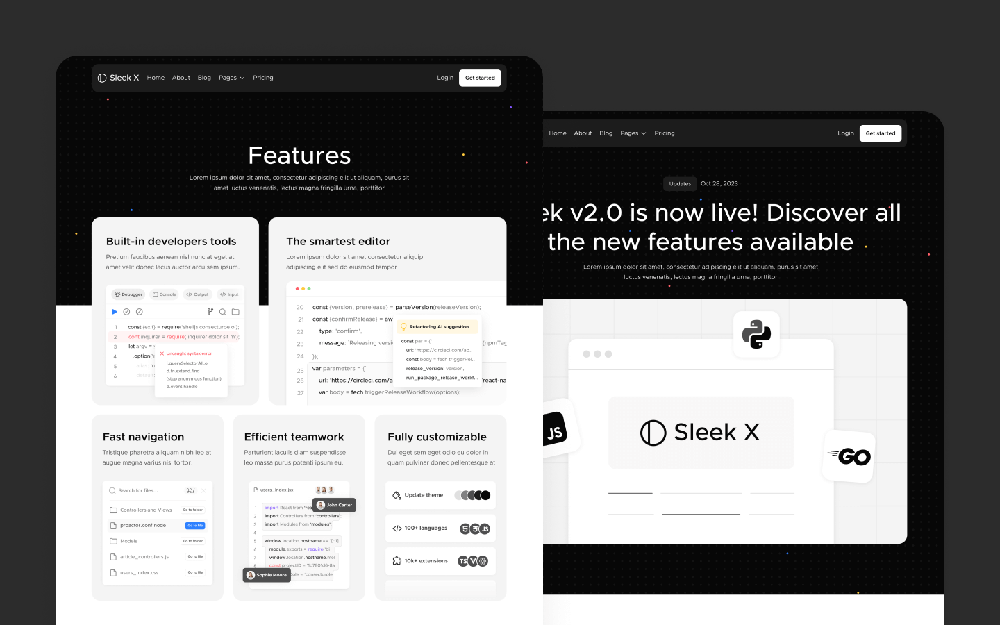 Sleek X Software Html5 Responsive Website Template
