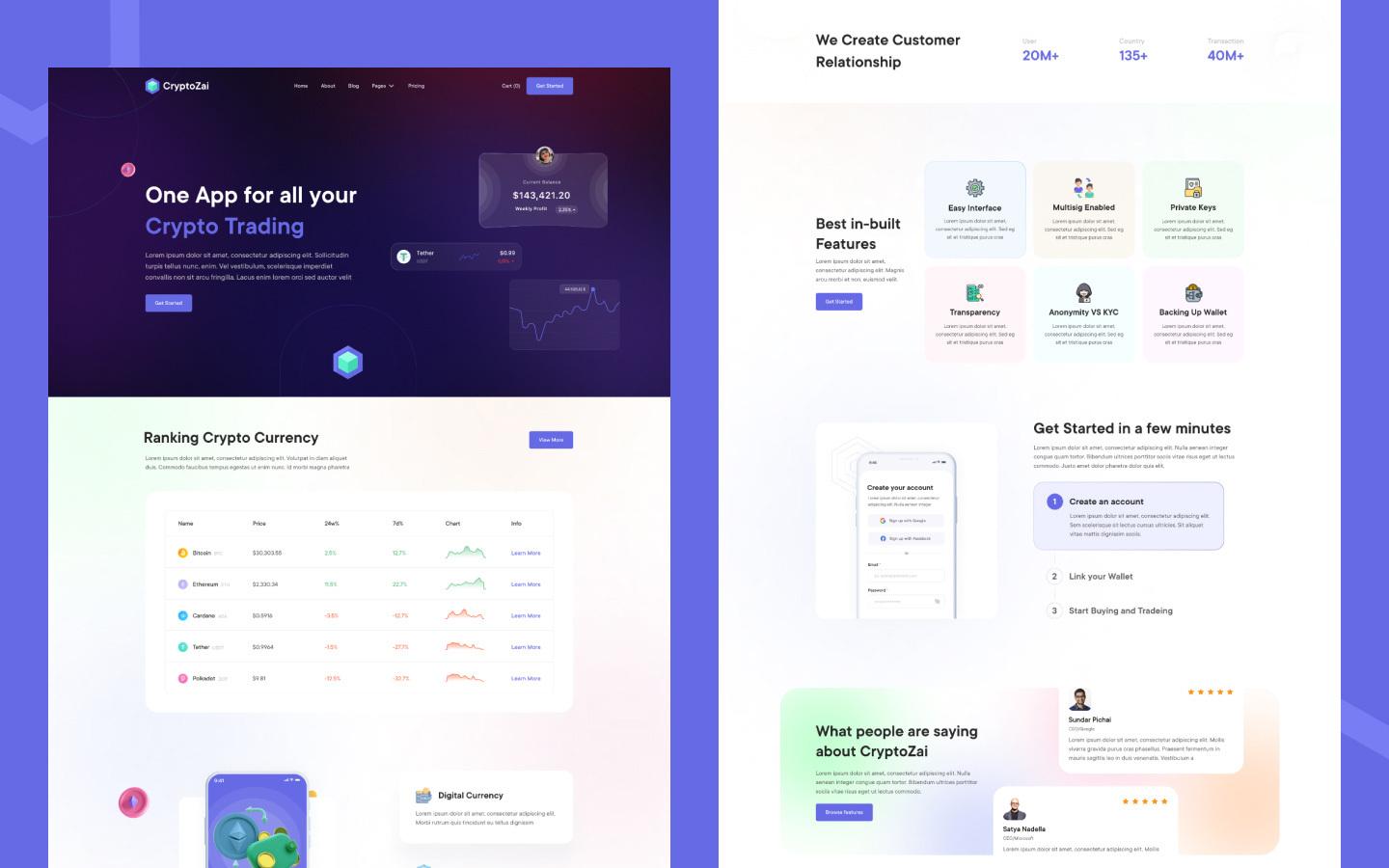 Cryptozai - App HTML5 Responsive Website Template