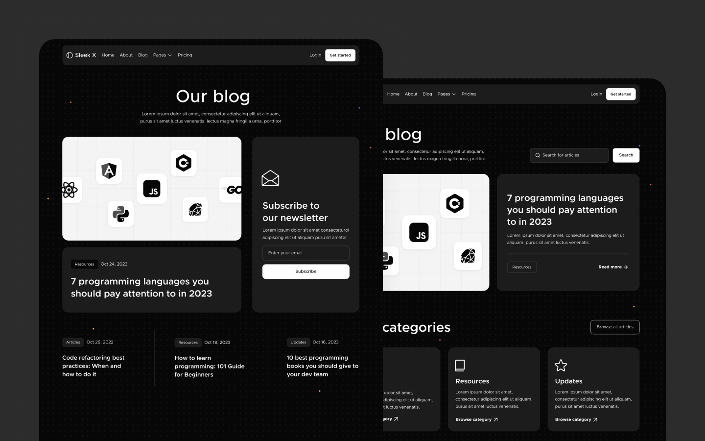Sleek X Software Html5 Responsive Website Template