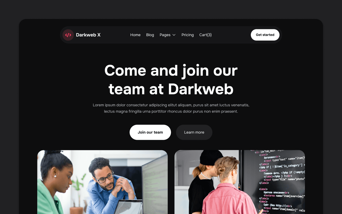 Darkweb X - SaaS HTML5 Responsive Website Template
