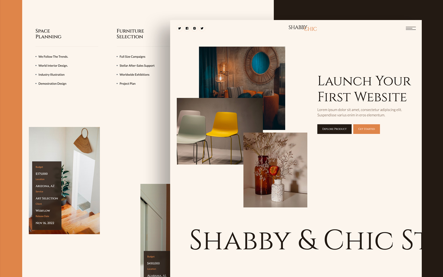 ShabbyChic - Interior design HTML5 Responsive Website Template