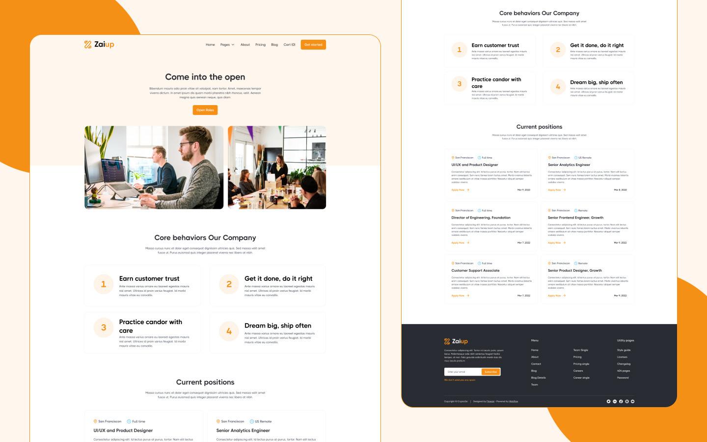 Zaiup - Startup HTML5 Responsive Website Template