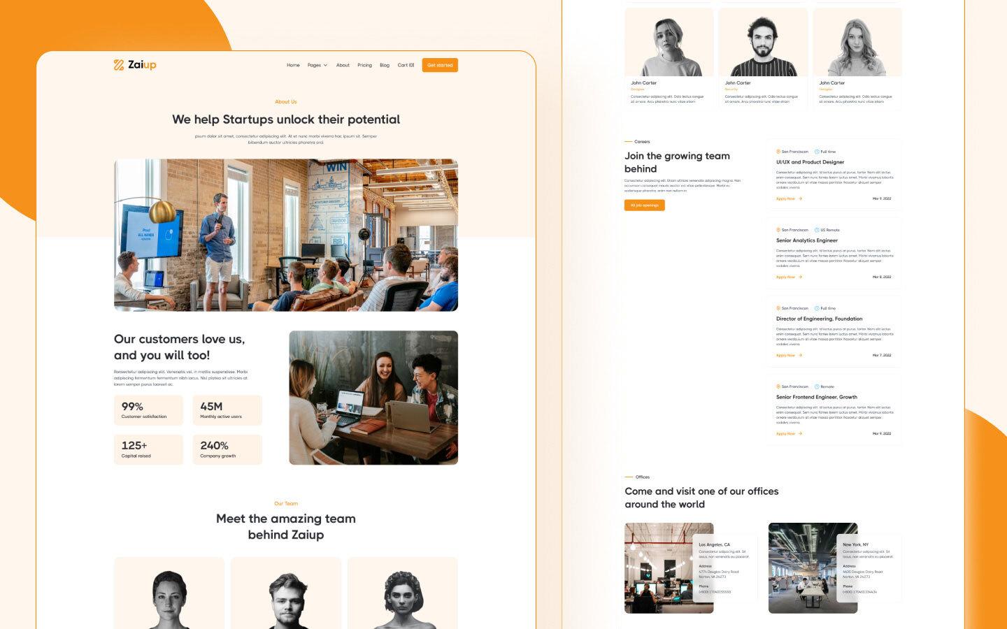 Zaiup - Startup HTML5 Responsive Website Template