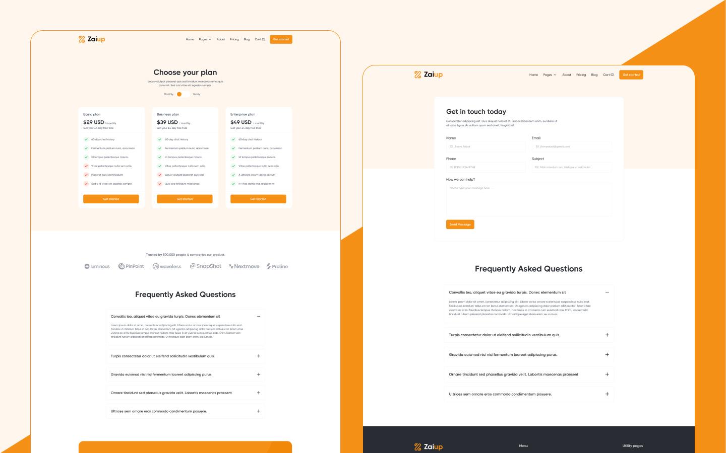 Zaiup - Startup HTML5 Responsive Website Template