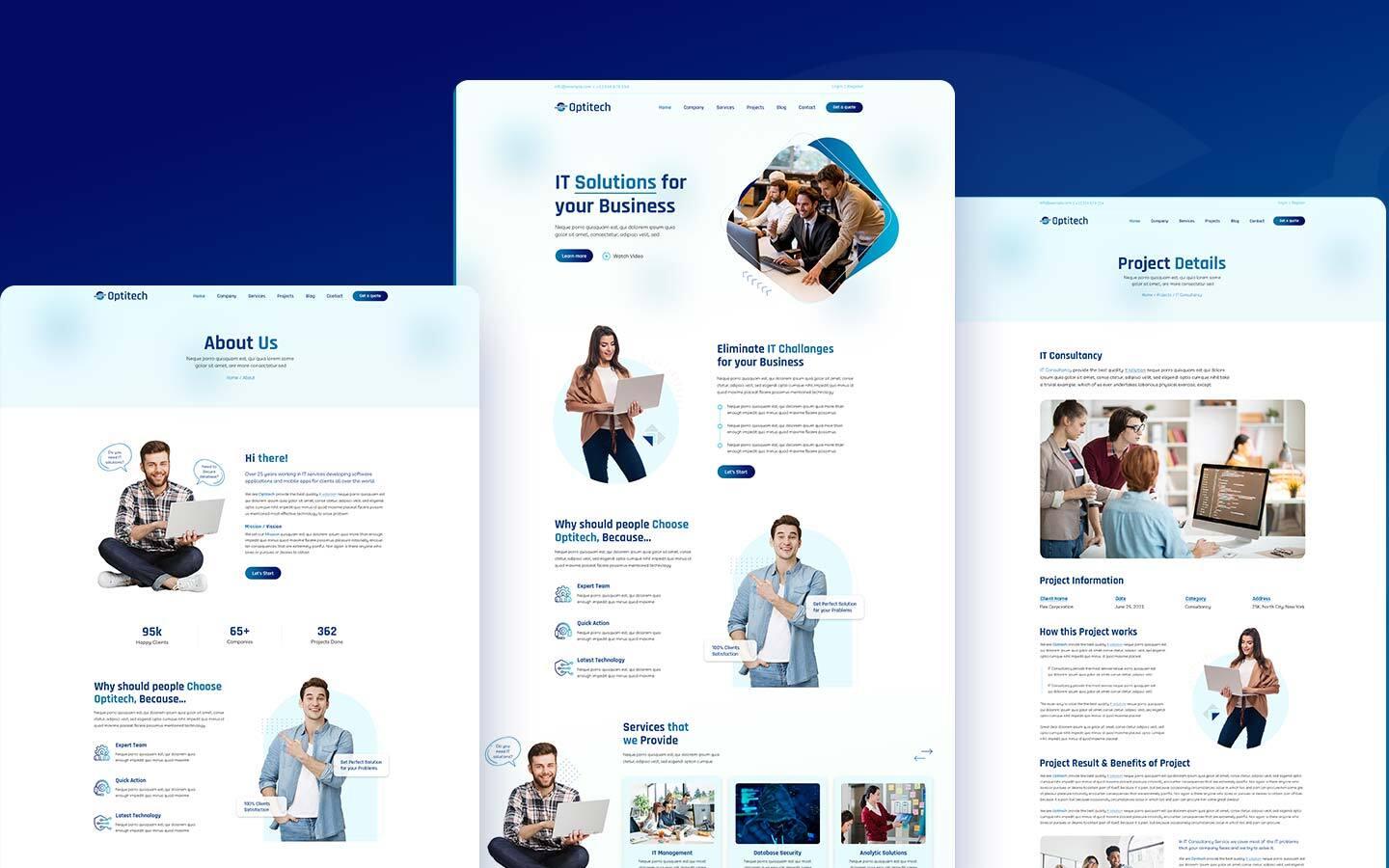 Optitech - IT company HTML5 Responsive Website Template