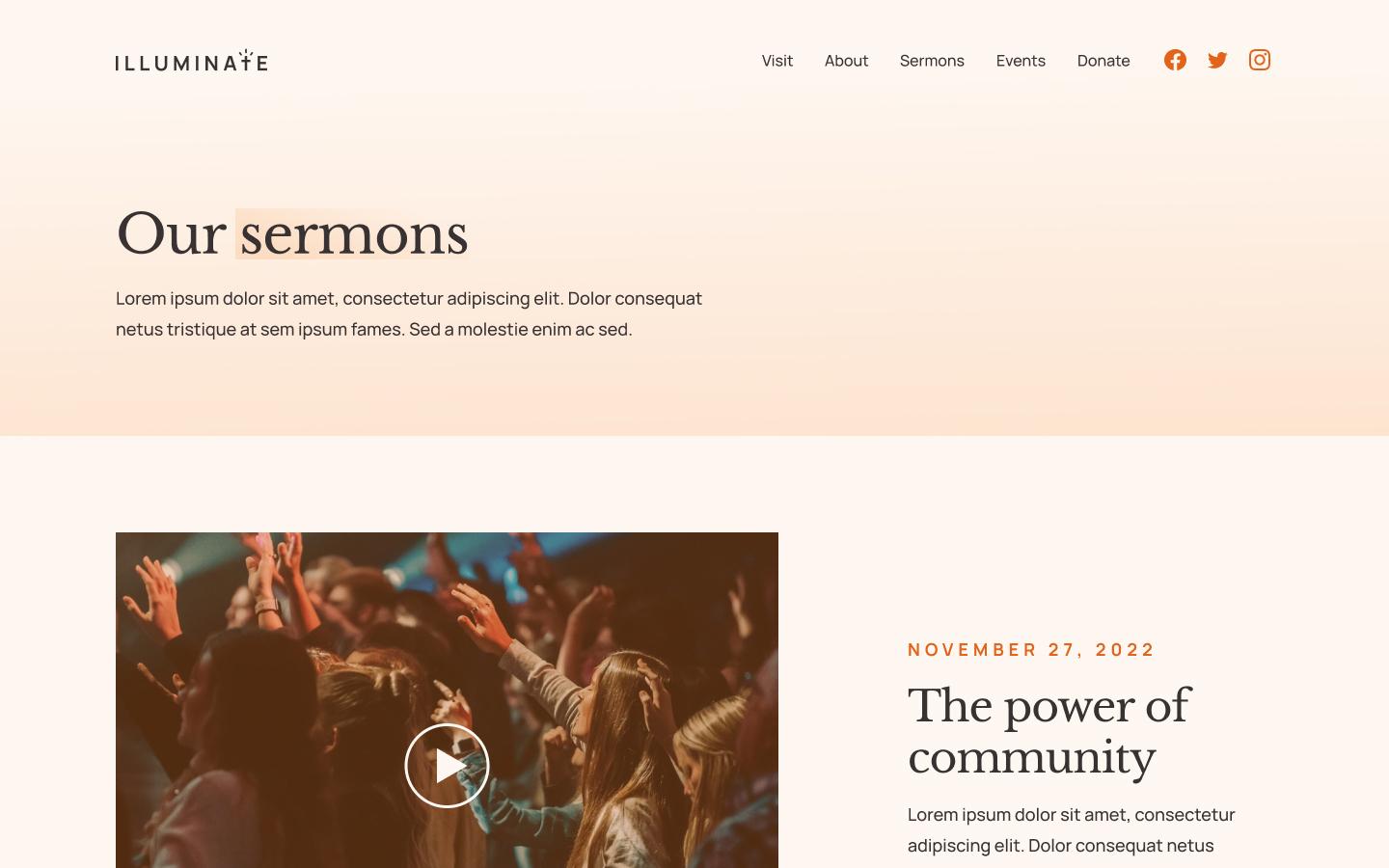 Illuminate - Church HTML5 Responsive Website Template