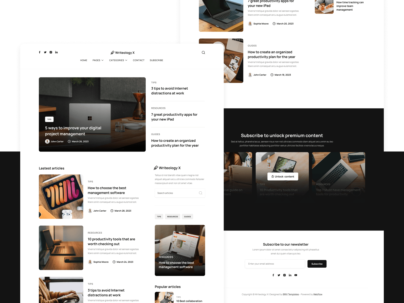 Writeology X - Blog HTML5 Responsive Website Template