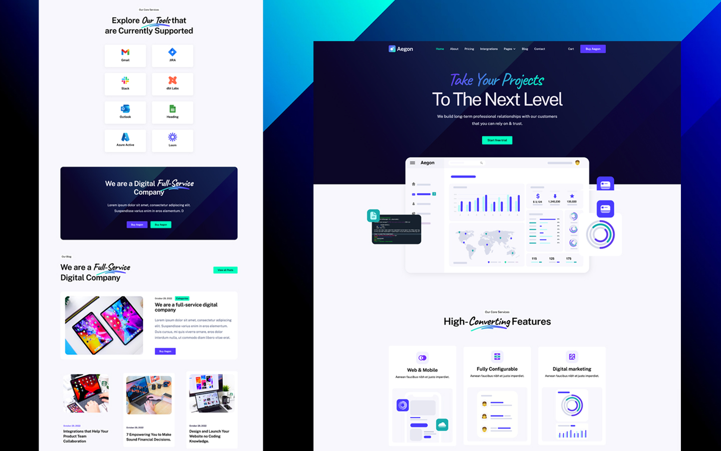 Aegon - SaaS HTML5 Responsive Website Template