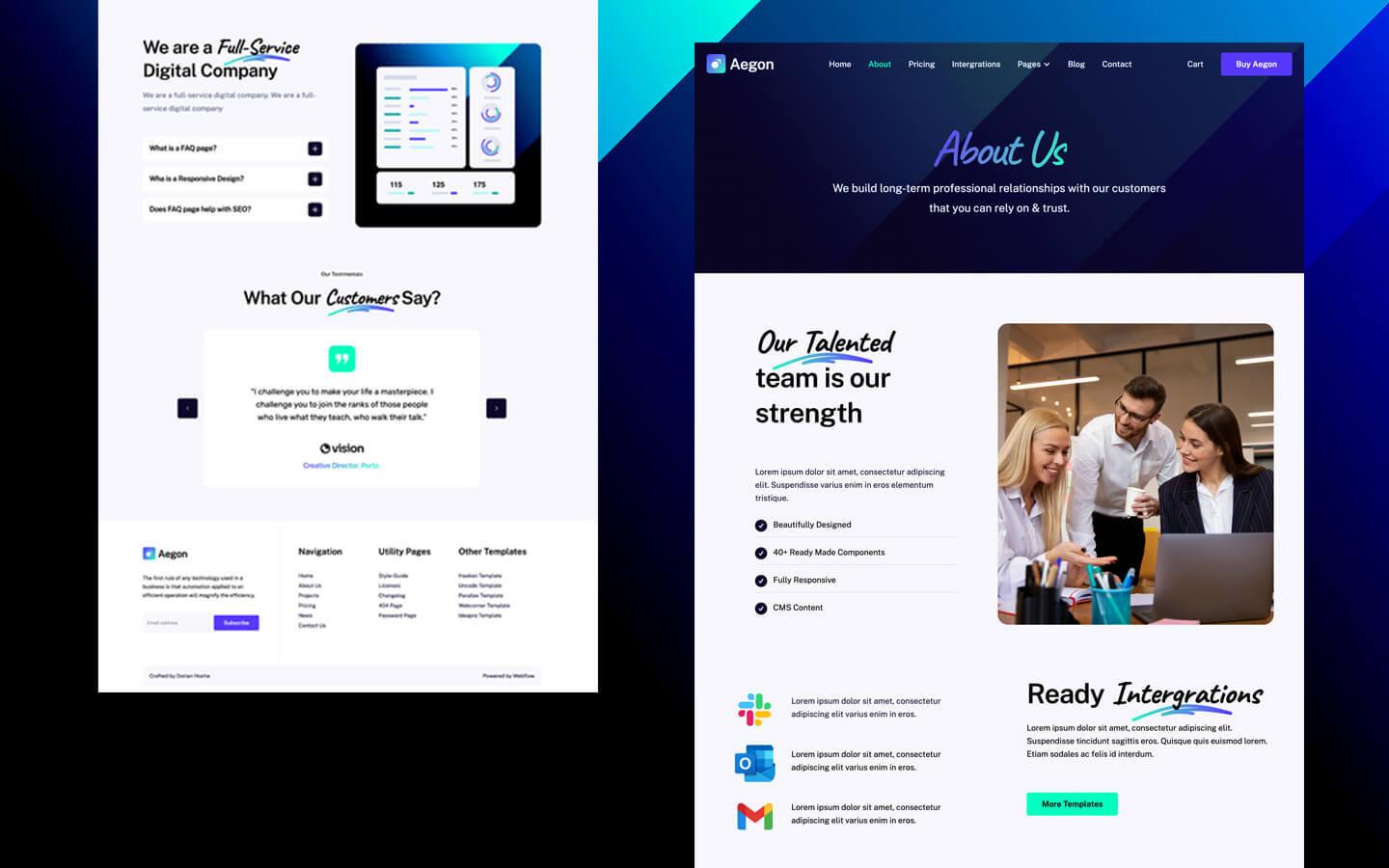 Aegon - SaaS HTML5 Responsive Website Template