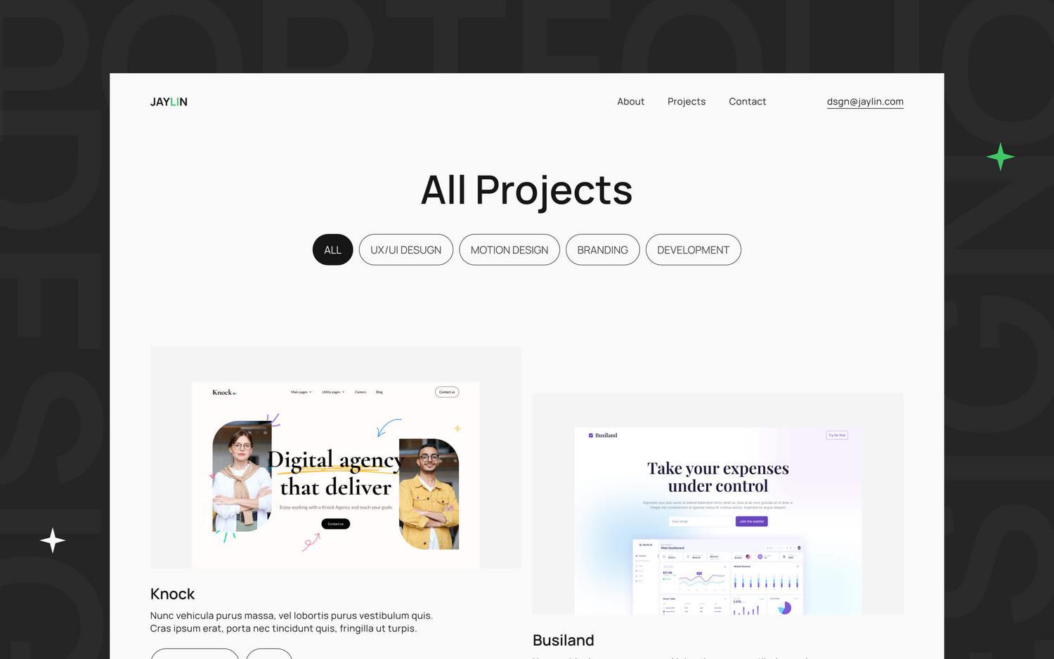 Jaylin - Portfolio HTML5 Responsive Website Template