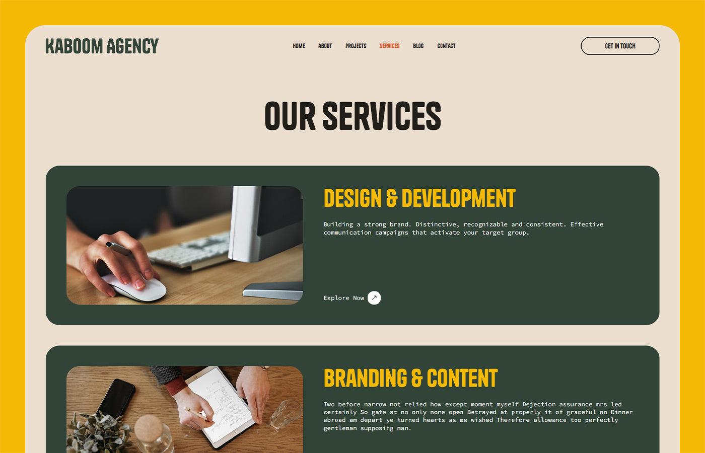 Kaboom - Agency HTML5 Responsive Website Template
