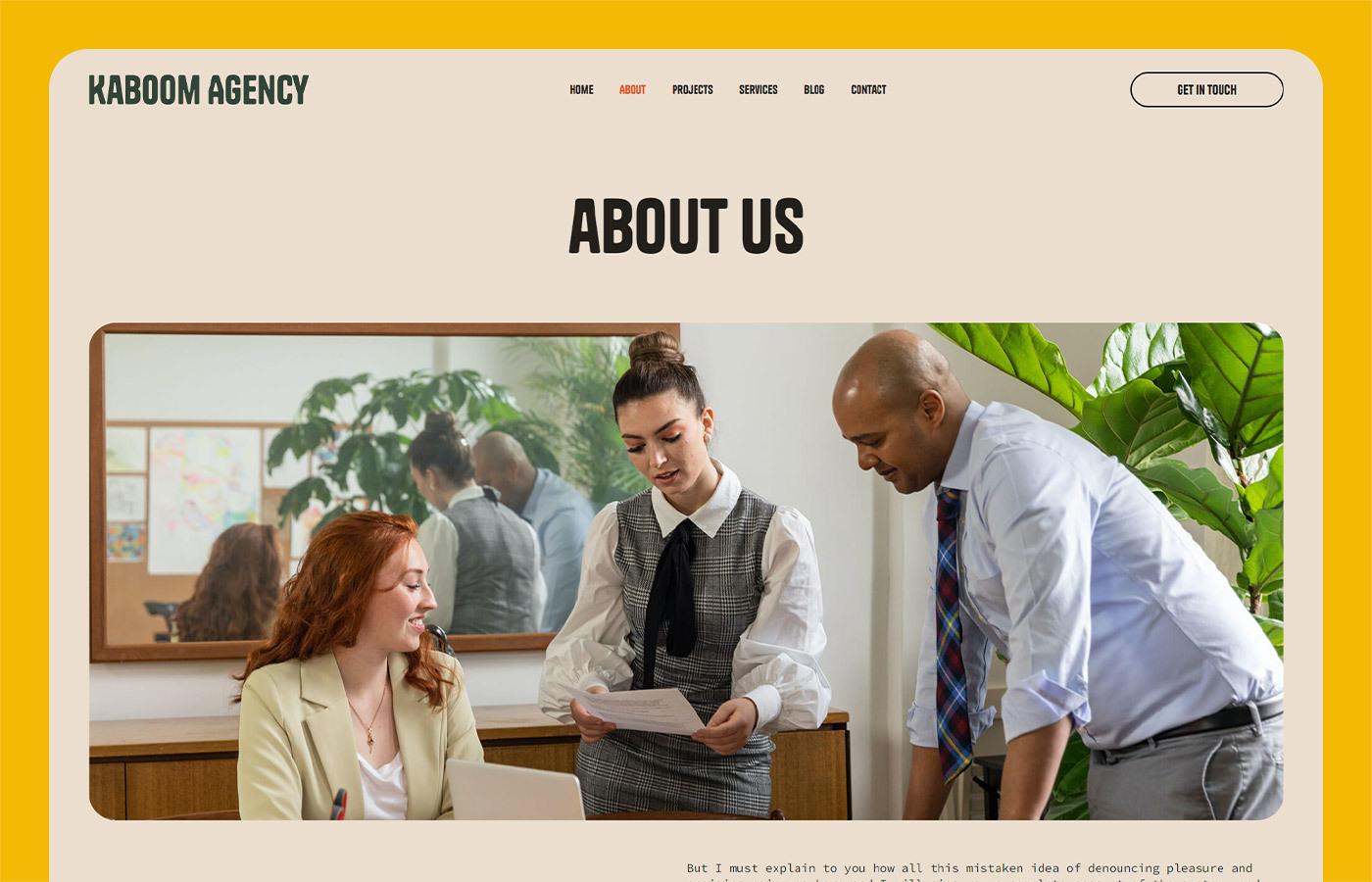 Kaboom - Agency HTML5 Responsive Website Template