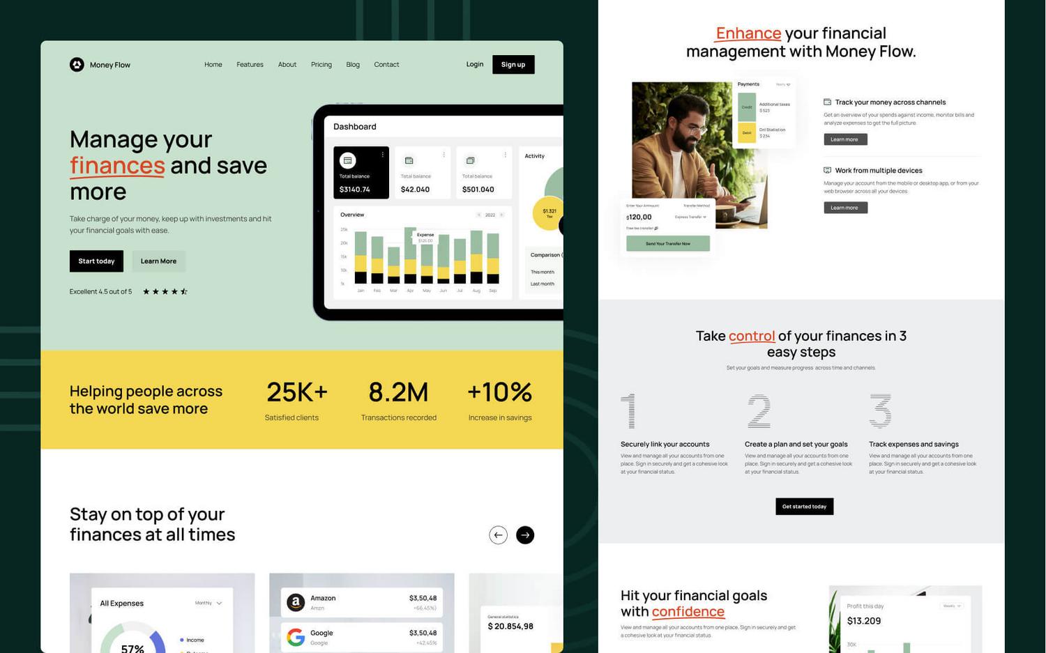 Money Flow - SaaS HTML5 Responsive Website Template