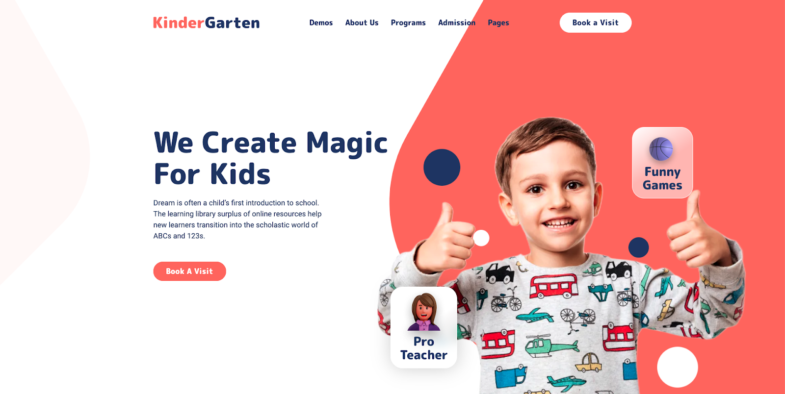 Kindergarten 128 - Kids HTML5 Responsive Website Template