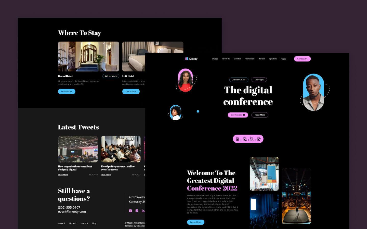 Meety - Conference HTML5 Responsive Website Template