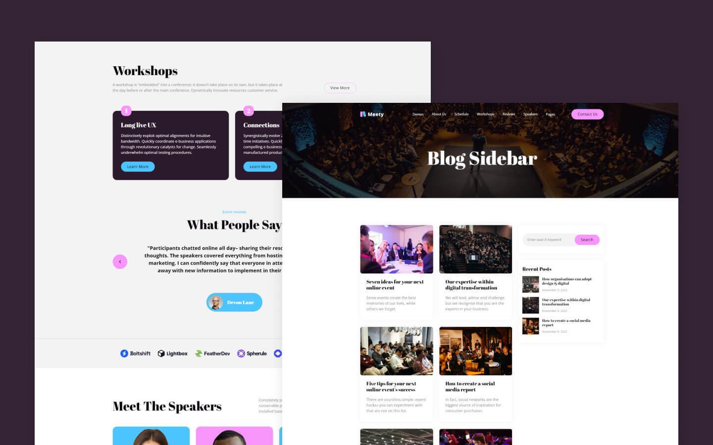 Meety - Conference HTML5 Responsive Website Template