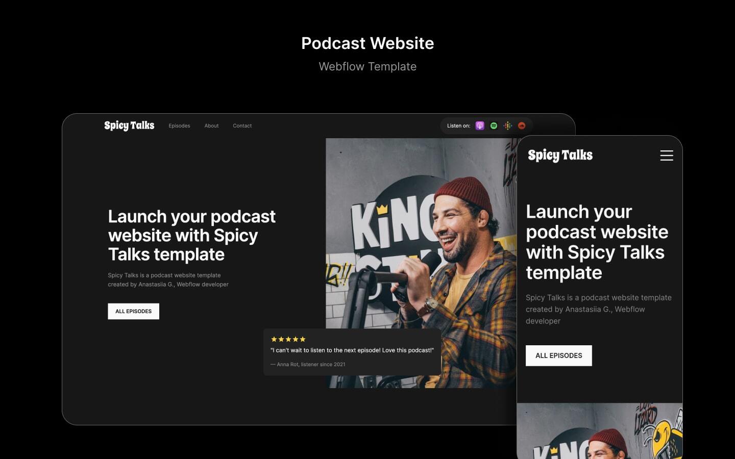 SpicyTalks - Podcast HTML5 Responsive Website Template