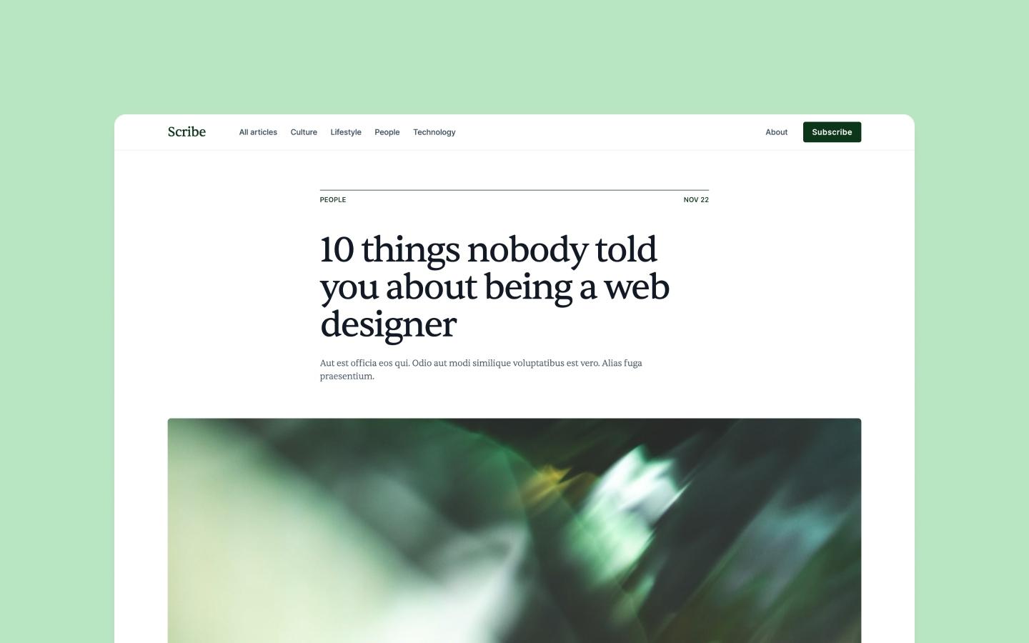 Scribe - Blog HTML5 Responsive Website Template