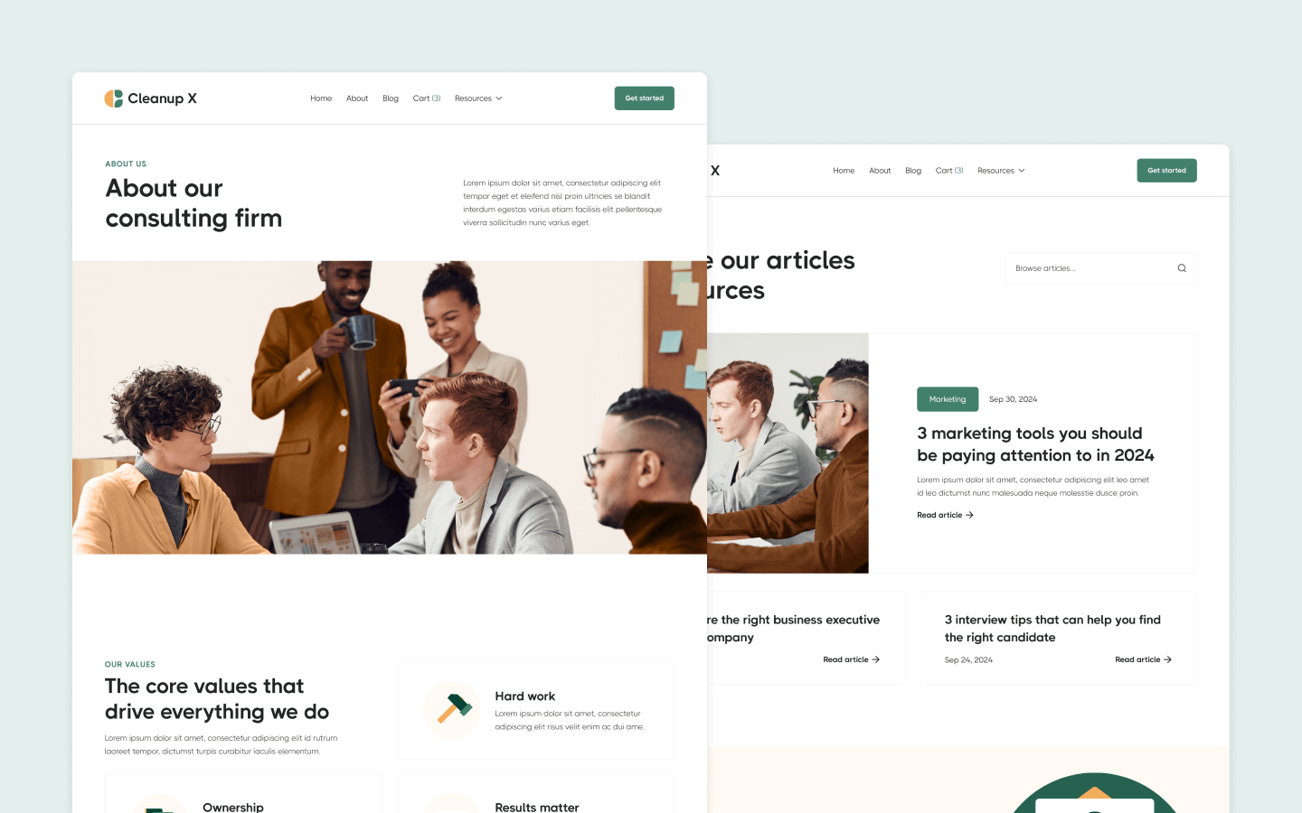 Cleanup X - Startup HTML5 Responsive Website Template