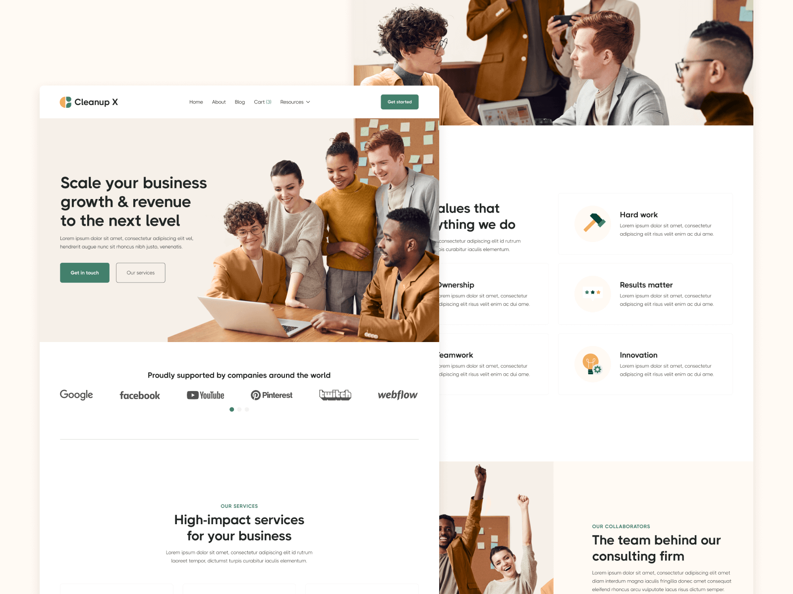 Cleanup X - Startup HTML5 Responsive Website Template